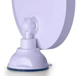 ZADRO Lighted Wall Mounted Suction Cup Makeup Mirror With 10x Magnification - Lavender