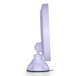 ZADRO Lighted Wall Mounted Suction Cup Makeup Mirror With 10x Magnification - Lavender