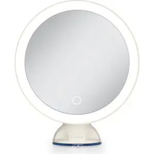 ZADRO Lighted Wall Mounted Suction Cup Makeup Mirror With 10x Magnification - Neutral