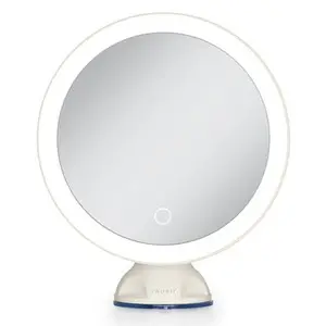 ZADRO Lighted Wall Mounted Suction Cup Makeup Mirror With 10x Magnification - Neutral