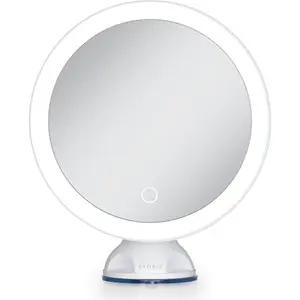ZADRO Lighted Wall Mounted Suction Cup Makeup Mirror With 10x Magnification - White