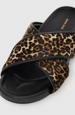 ANINE BING Emi Slides - Leopard Print