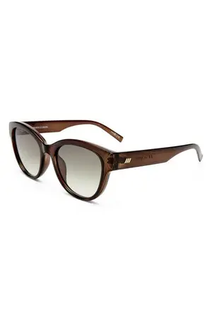 Le Specs Majestic 53mm Gradient Round Sunglasses