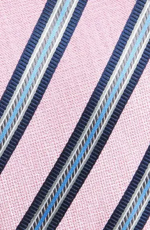 Nordstrom Stripe Silk Neck Tie - Pink