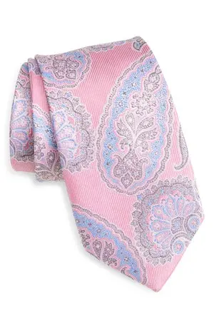 Nordstrom Paisley Silk Neck Tie - Pink