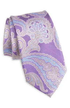 Nordstrom Paisley Silk Neck Tie - Purple