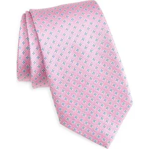 Nordstrom Quatrefoil Medallion Silk Neck Tie - Pink