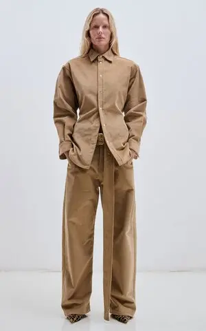 DARKPARK Anne Cotton-blend Corduroy Tailored Shirt - Tan