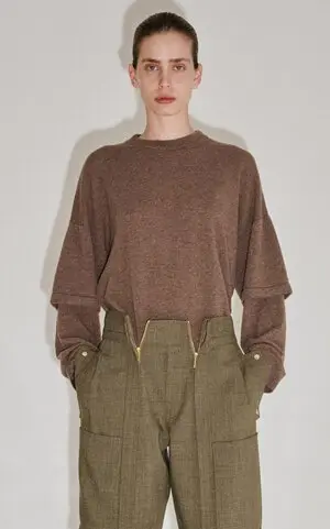 DARKPARK Adriana Wool-linen Cargo Pants