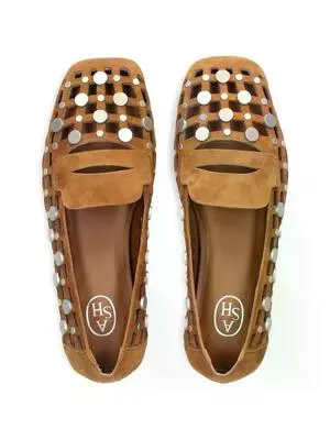 Ash Bali Stud-embellished Loafers - Brown