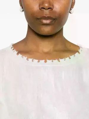 PHILO-SOFIE Scalloped Short-sleeve Sweater