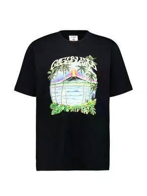 Casablanca Volcano Graphic-print T-shirt - Black