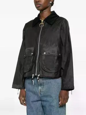 Barbour Waxed Corduroy Collar Jacket - Grey
