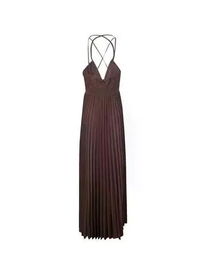 P.a.r.o.s.h Pleated V-neck Dress