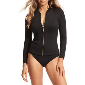 Seafolly Zip Front Long Sleeve Rashguard