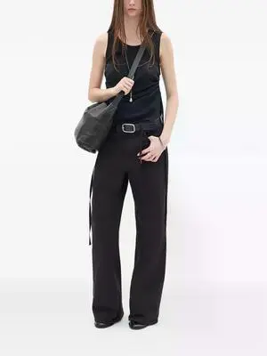 ANN DEMEULEMEESTER Mara Draped Detail Tank Top - Black