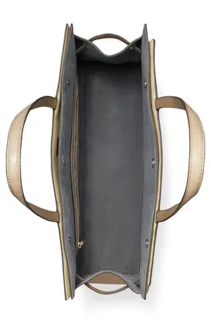 Tory Burch Lee Radziwill Croc-embossed Leather Tote - Ginger Leaf