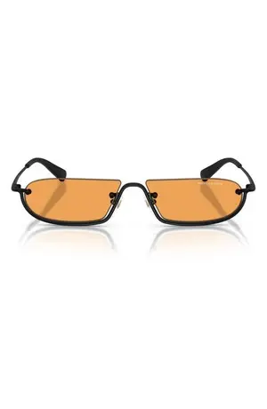 Armani Exchange 58mm Semi Rimless Sunglasses - Matte Black/orange