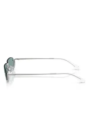 Armani Exchange 58mm Semi Rimless Sunglasses - Matte Silver/blue Silver