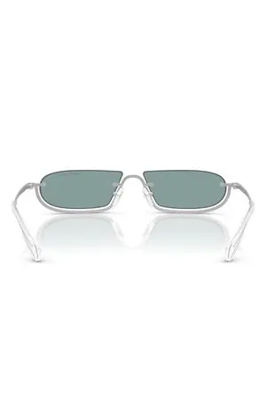 Armani Exchange 58mm Semi Rimless Sunglasses - Matte Silver/blue Silver