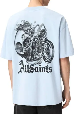 ALLSAINTS Panhead Graphic T-shirt - Villa Blue