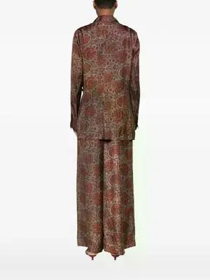 UMA WANG Floral-print Tie-fastening Blazer