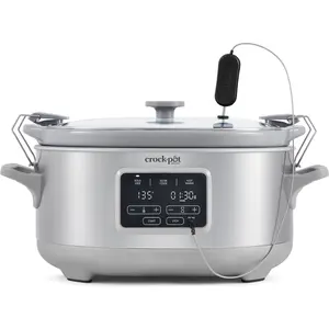 CROCK-POT Programmable 7-quart Cook & Carry Slow Cooker With Sous Vide - Stainless Steel