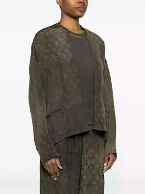 UMA WANG Diamond-pattern Jacket - Brown