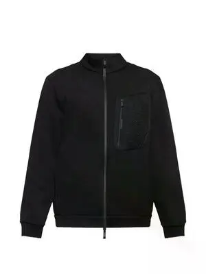 Moncler Mesh-pocket Zip-up Sweatshirt - Black