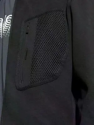 Moncler Mesh-pocket Zip-up Sweatshirt - Black