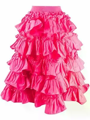Red Valentino Ruffled A-line Skirt - Pink