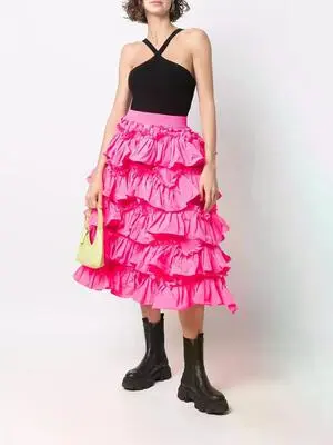 Red Valentino Ruffled A-line Skirt