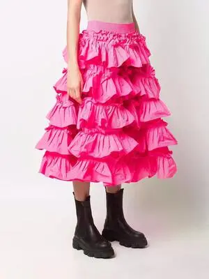 Red Valentino Ruffled A-line Skirt