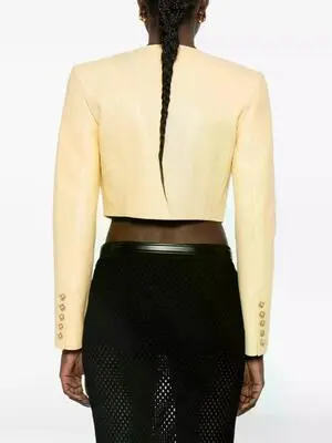 Balmain Button-front Cropped Jacket - Neutrals