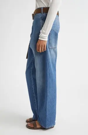 Plan C Belted Denim Trousers