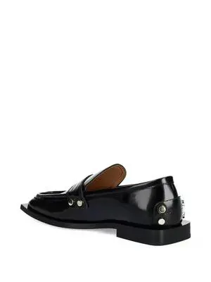 GANNI Studded Loafers - Black