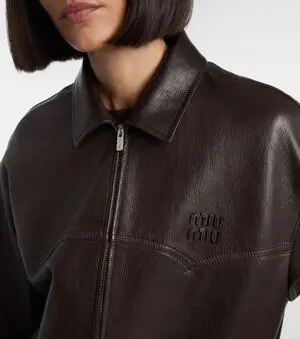 Miu Miu Leather Blouson Jacket