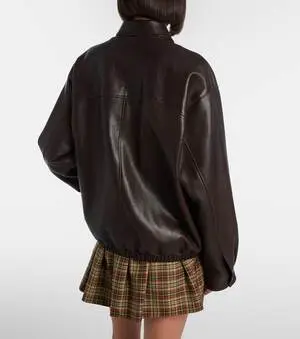 Miu Miu Leather Blouson Jacket