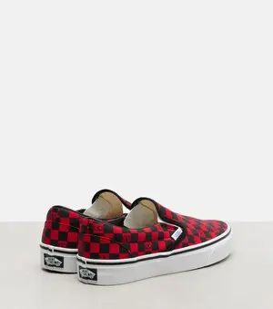 Valentino Garavani Vans Vlogo Checked Canvas Slip-on Sneakers - Red