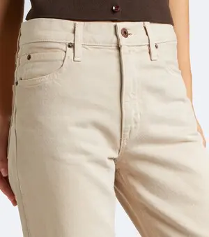 SLVRLAKE Kendra Straight Jeans - Beige