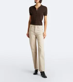 SLVRLAKE Kendra Straight Jeans - Beige