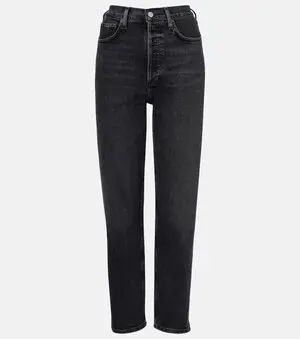 AGOLDE 90s Pinch Waist Crop Straight Jeans - Grey