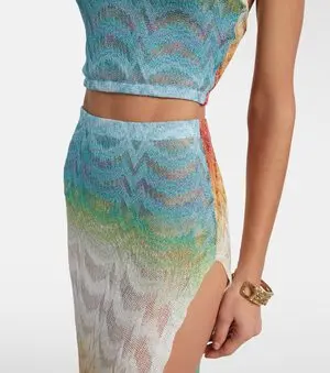 Missoni Wave Lamé Maxi Skirt - Multicoloured