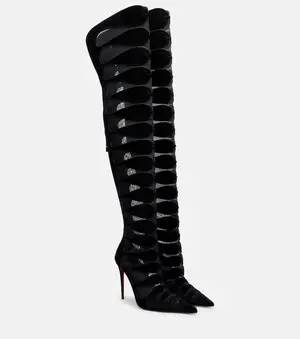 CHRISTIAN LOUBOUTIN Circus Max Botta Alta 100 Over-the-knee Boots - Black