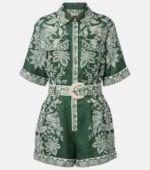 Farm Rio Button Detailed Rompers For Women