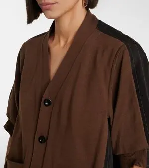 Sacai Striped Cotton Cardigan