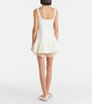 Simone Rocha Rosette Floral-appliqué Taffeta Top