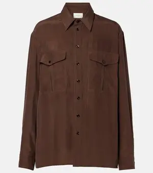 Saint Laurent Silk Shirt - Brown