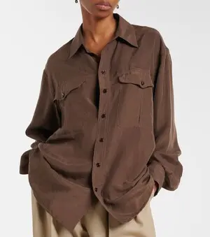 Saint Laurent Silk Shirt - Brown