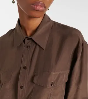 Saint Laurent Silk Shirt - Brown